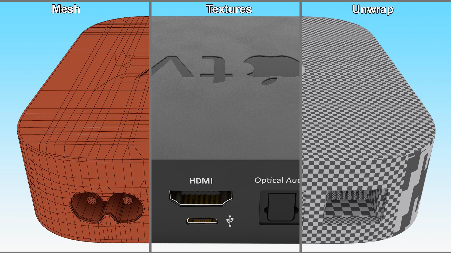 3D Apple TV Digital Media Player - TurboSquid 2208735