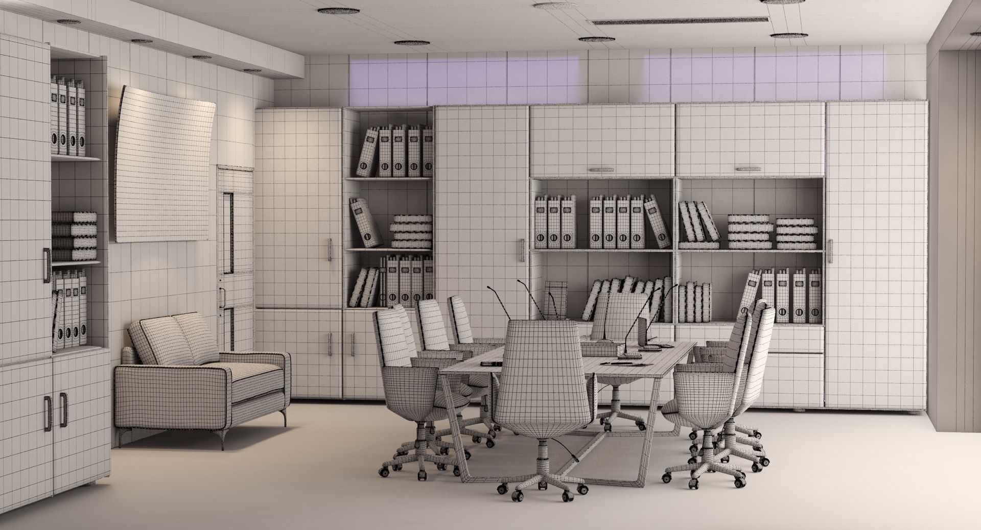 Conference Room Office Table 3D Model - TurboSquid 1435239