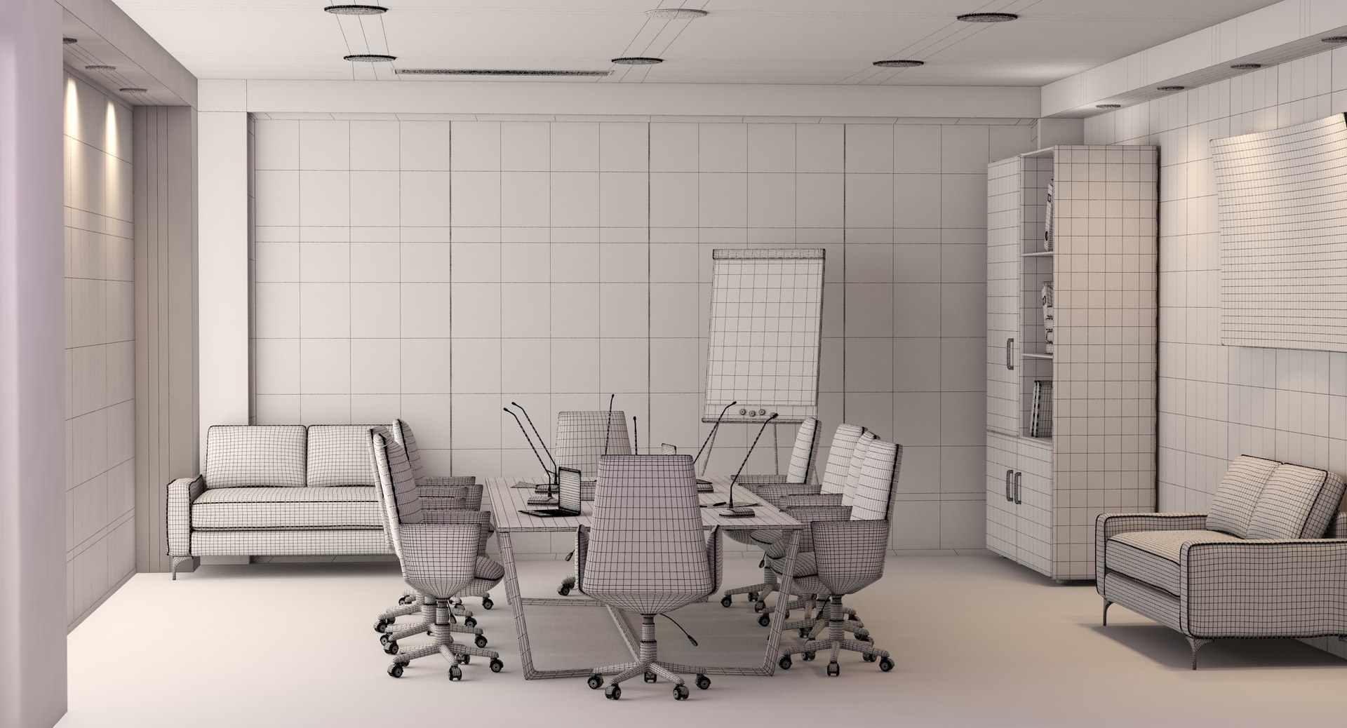 Conference Room Office Table 3D Model - TurboSquid 1435239