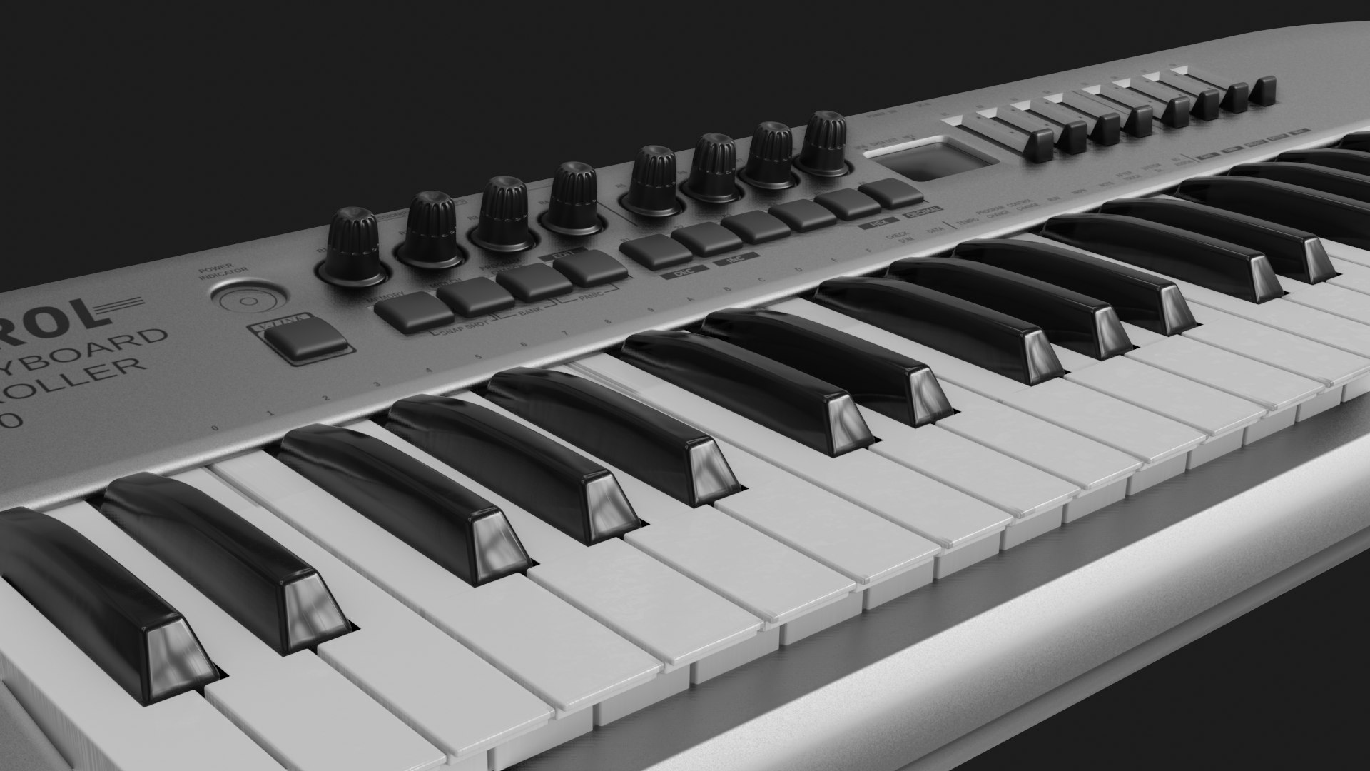 Edirol Midi Keyboard Controller Pcr-50 3D Model - TurboSquid 2124920