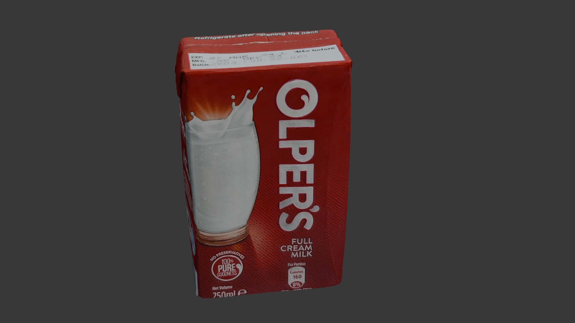 3D Carton Milk Pack Scan - TurboSquid 2398037