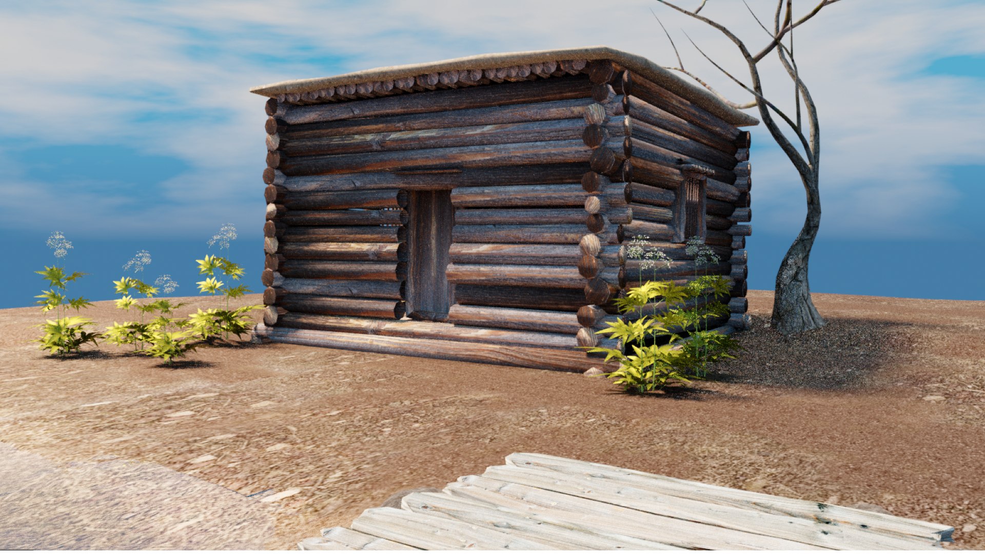 Free 3D Wood Old House Model - TurboSquid 2233116