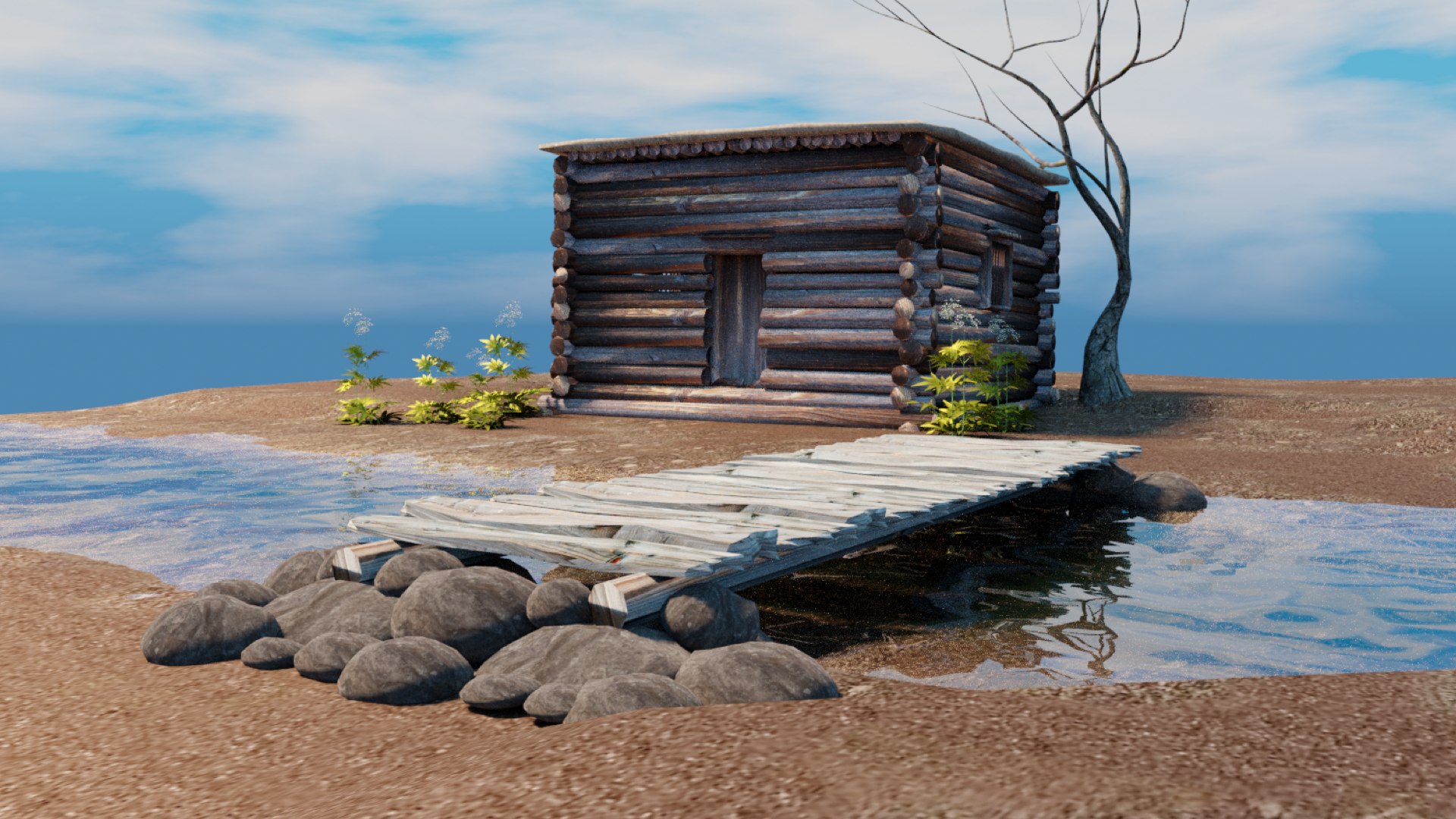 Free 3D Wood Old House Model - TurboSquid 2233116