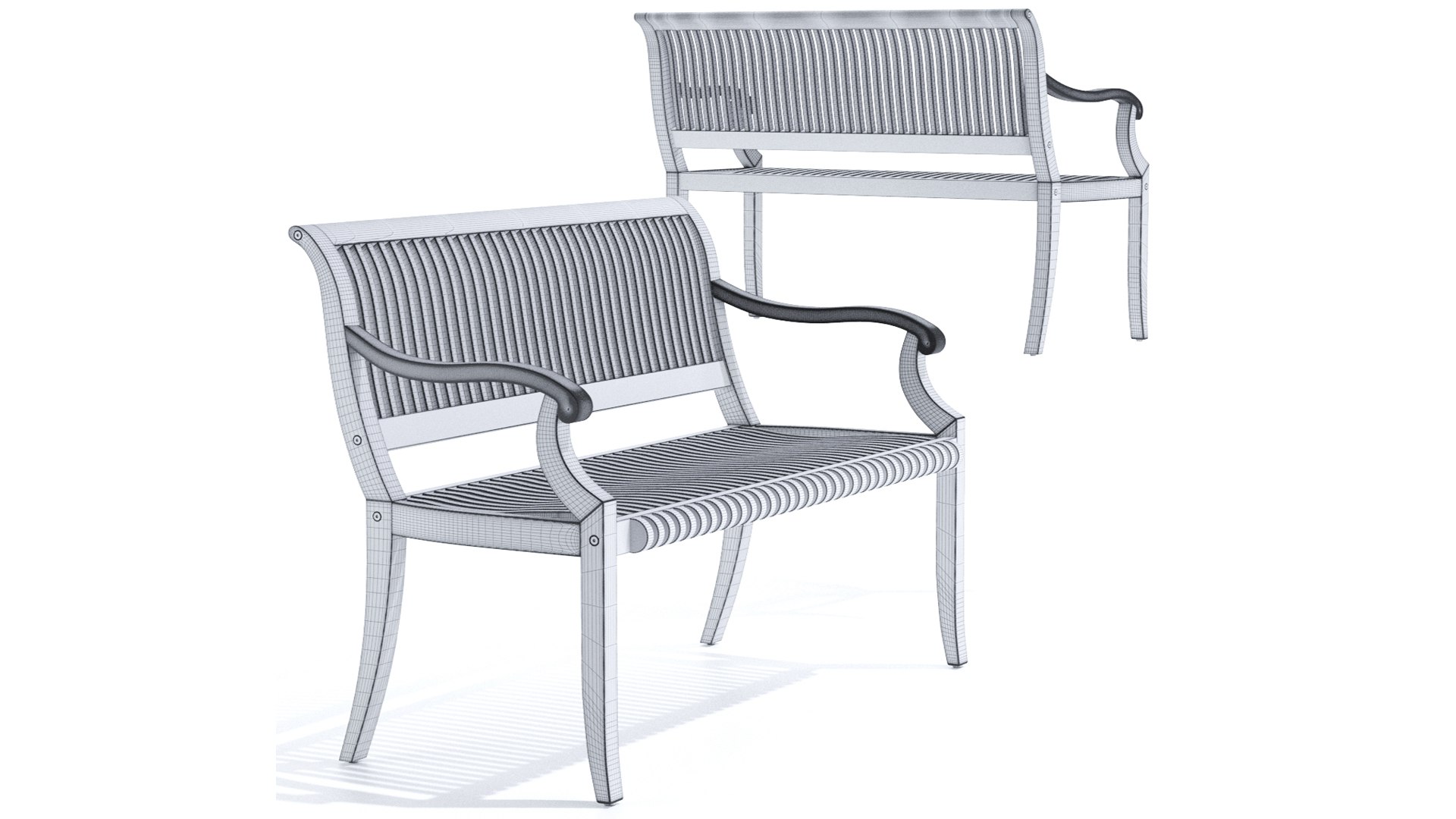 Palm Bench 3D Model - TurboSquid 2336596