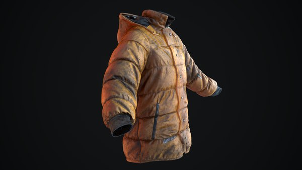 3D dirty winter jacket - TurboSquid 1674573