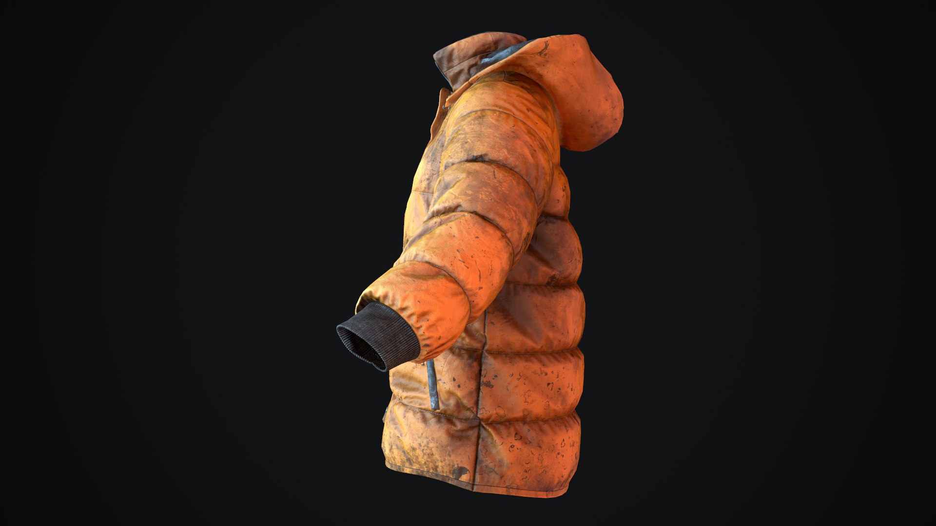 3D dirty winter jacket - TurboSquid 1674573
