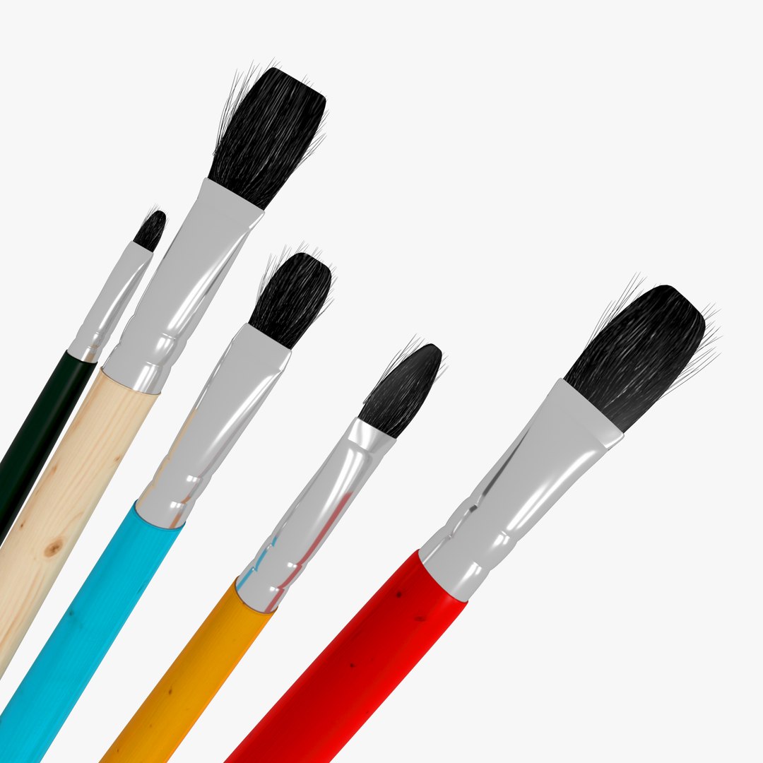 5 Brush Painting 3D - TurboSquid 1410665