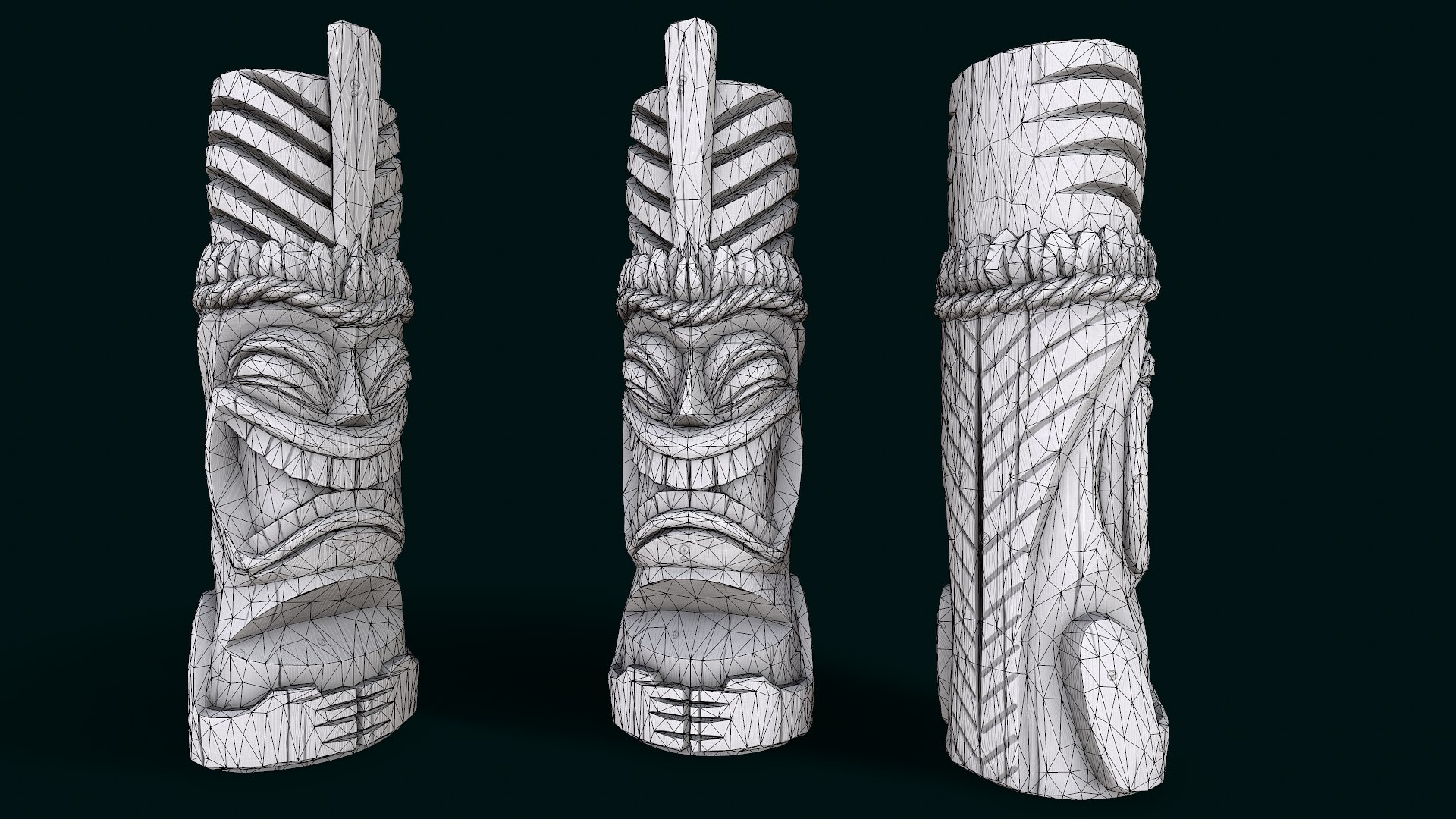 Stylized Wood Totem 4 3D - TurboSquid 2160042