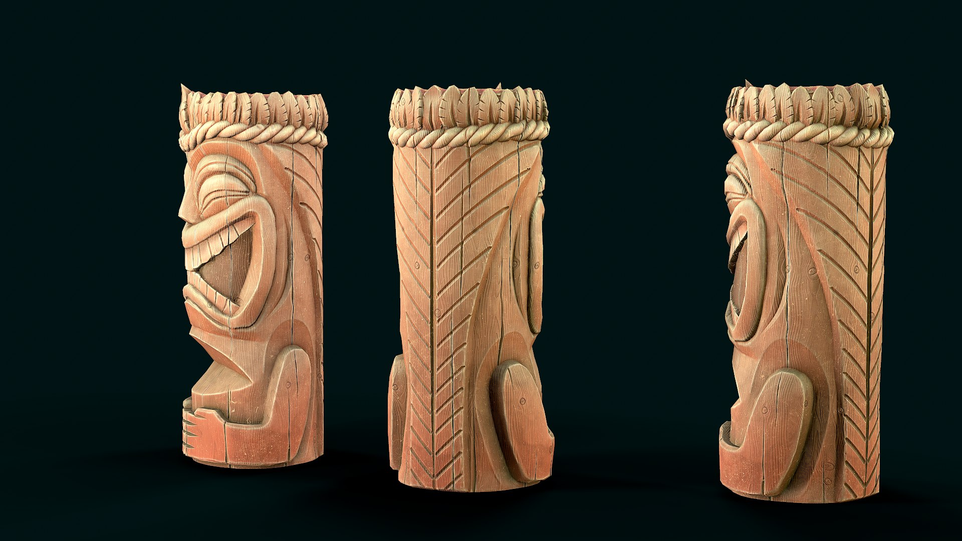 Stylized Wood Totem 4 3D - TurboSquid 2160042