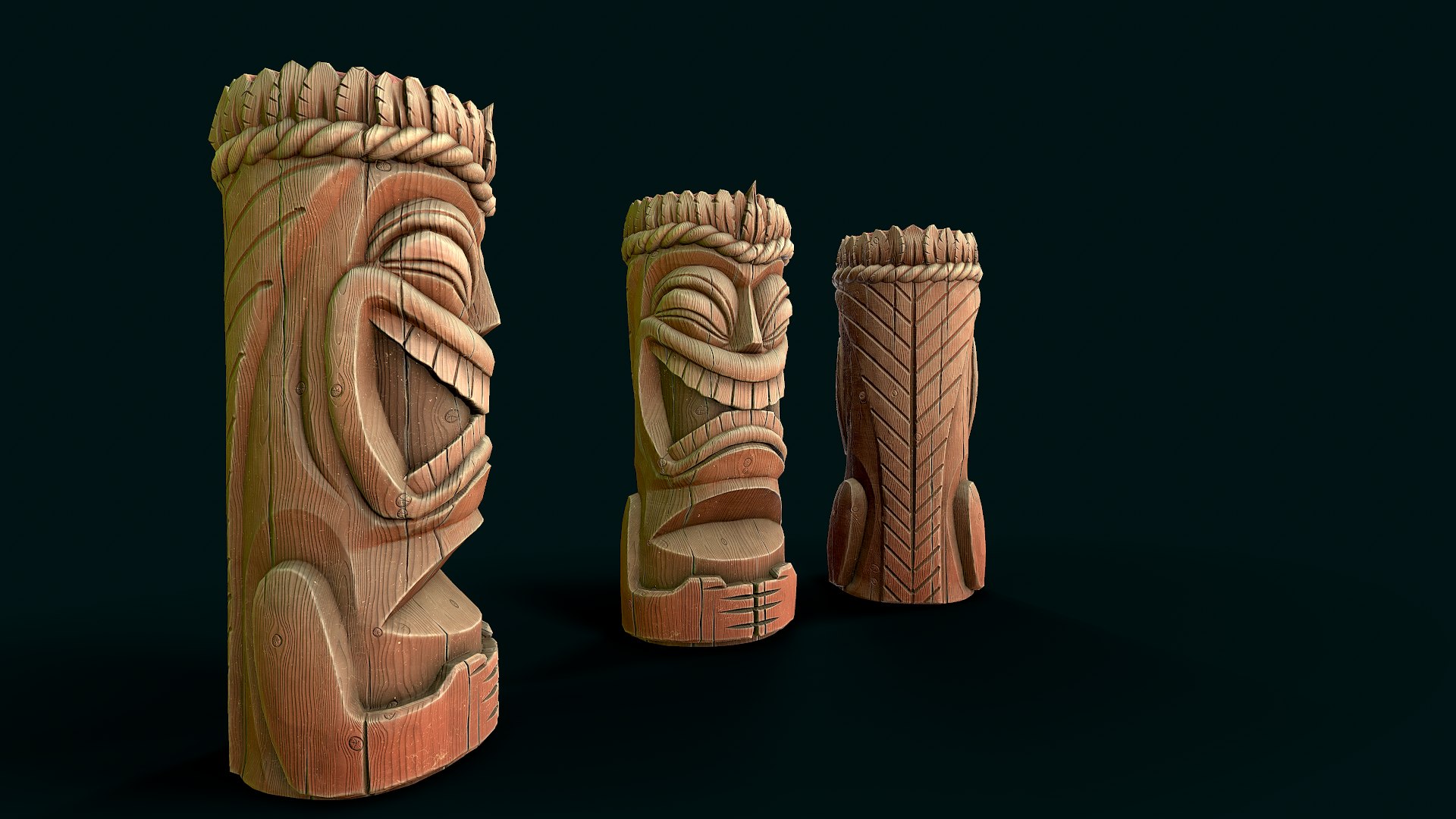 Stylized Wood Totem 4 3D - TurboSquid 2160042