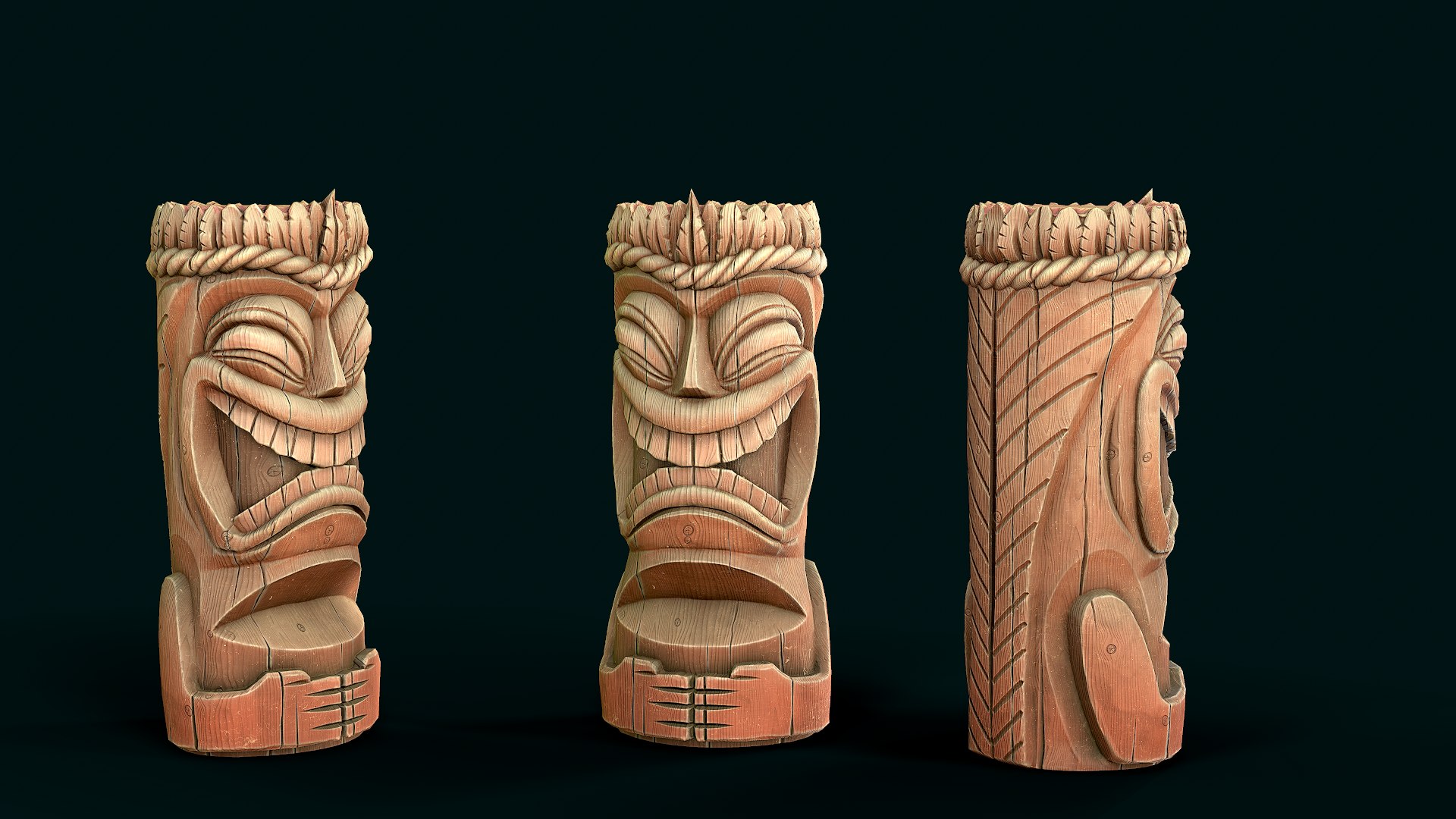 Stylized Wood Totem 4 3D - TurboSquid 2160042