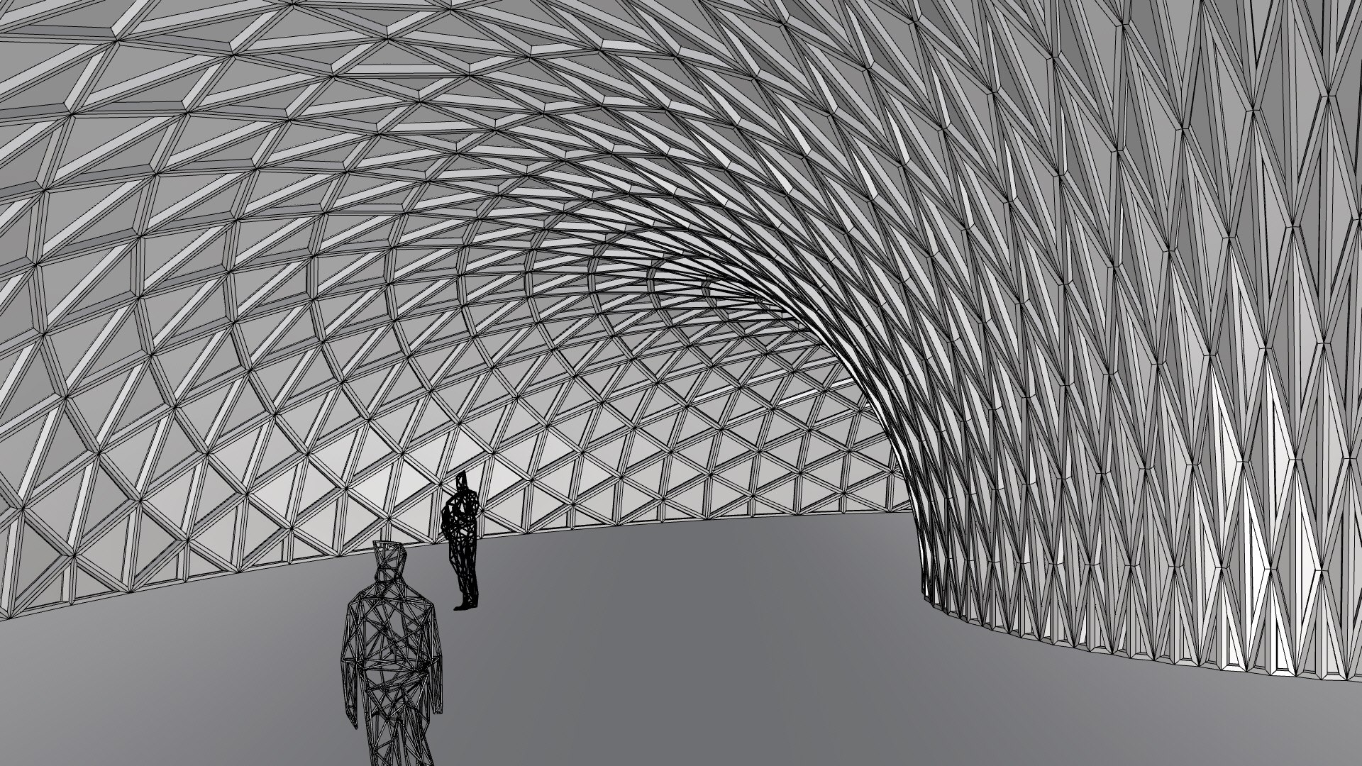 Triangulated U-Shape Tunnel 3D - TurboSquid 2188312