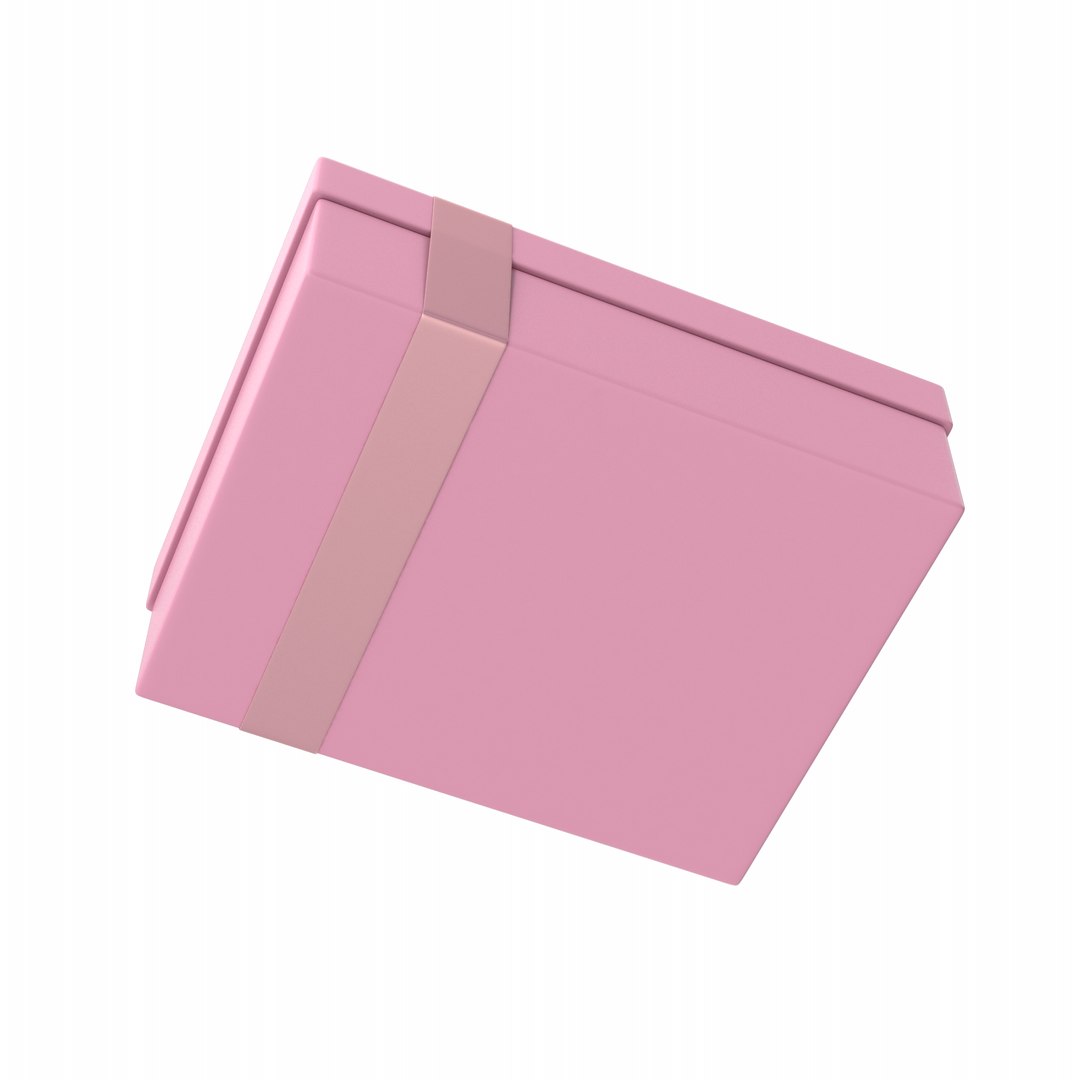 3D Pink Box With Ribbon - TurboSquid 2029552