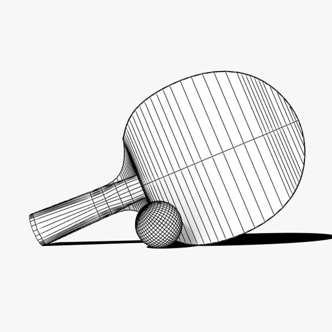 3d Table Tennis Racket Ball