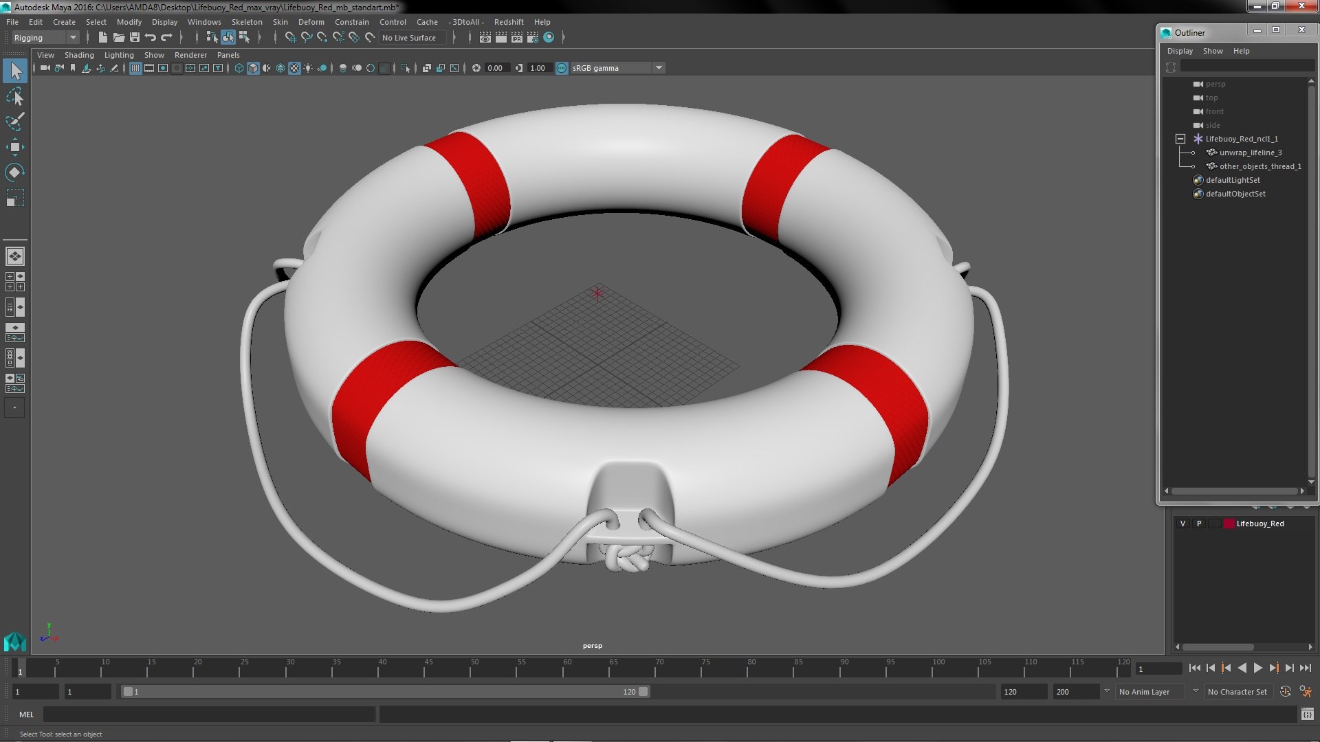 3D Lifebuoy Red - TurboSquid 1908771