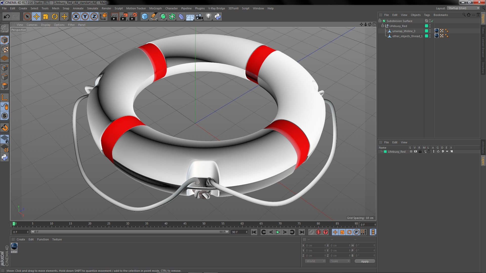 3D Lifebuoy Red - TurboSquid 1908771