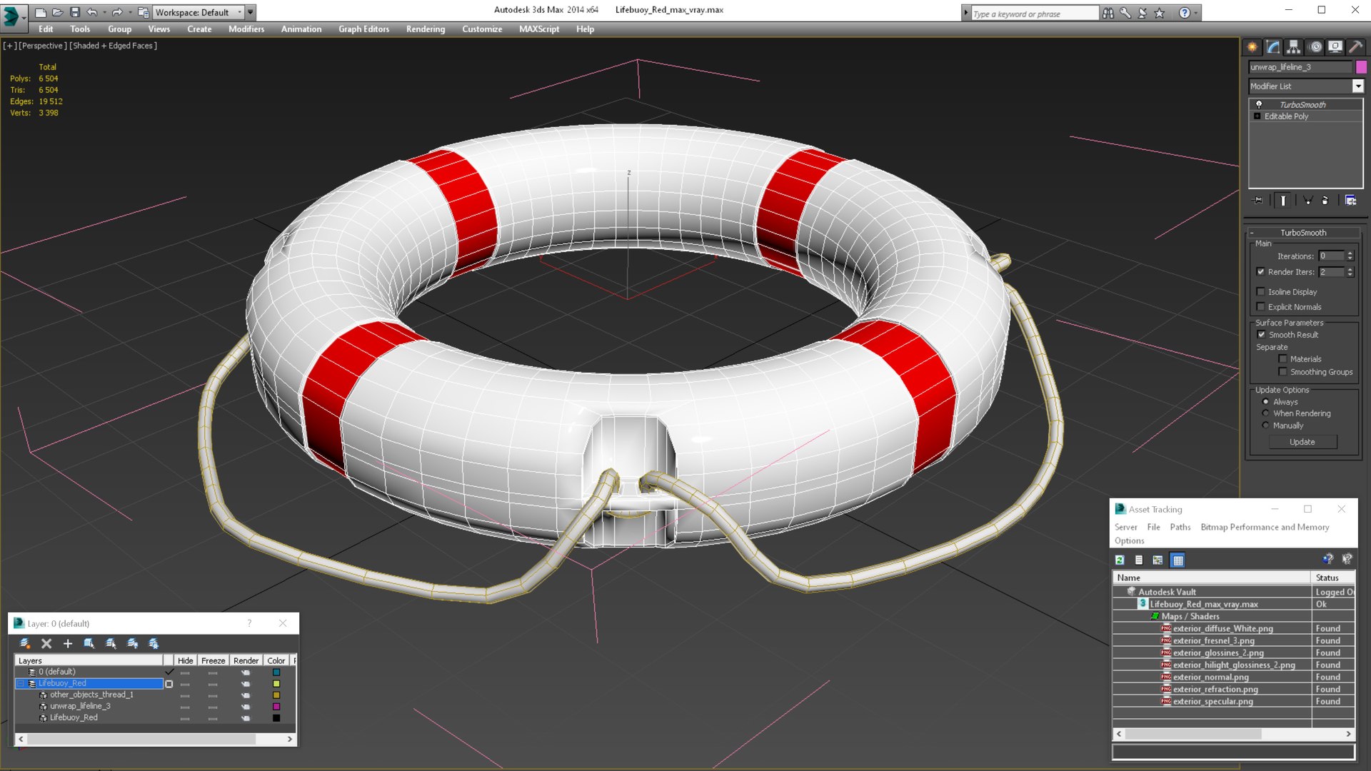 3D Lifebuoy Red - TurboSquid 1908771