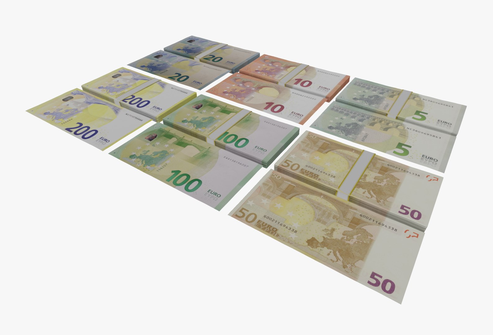 Banknotes Euro 3D - TurboSquid 1917822