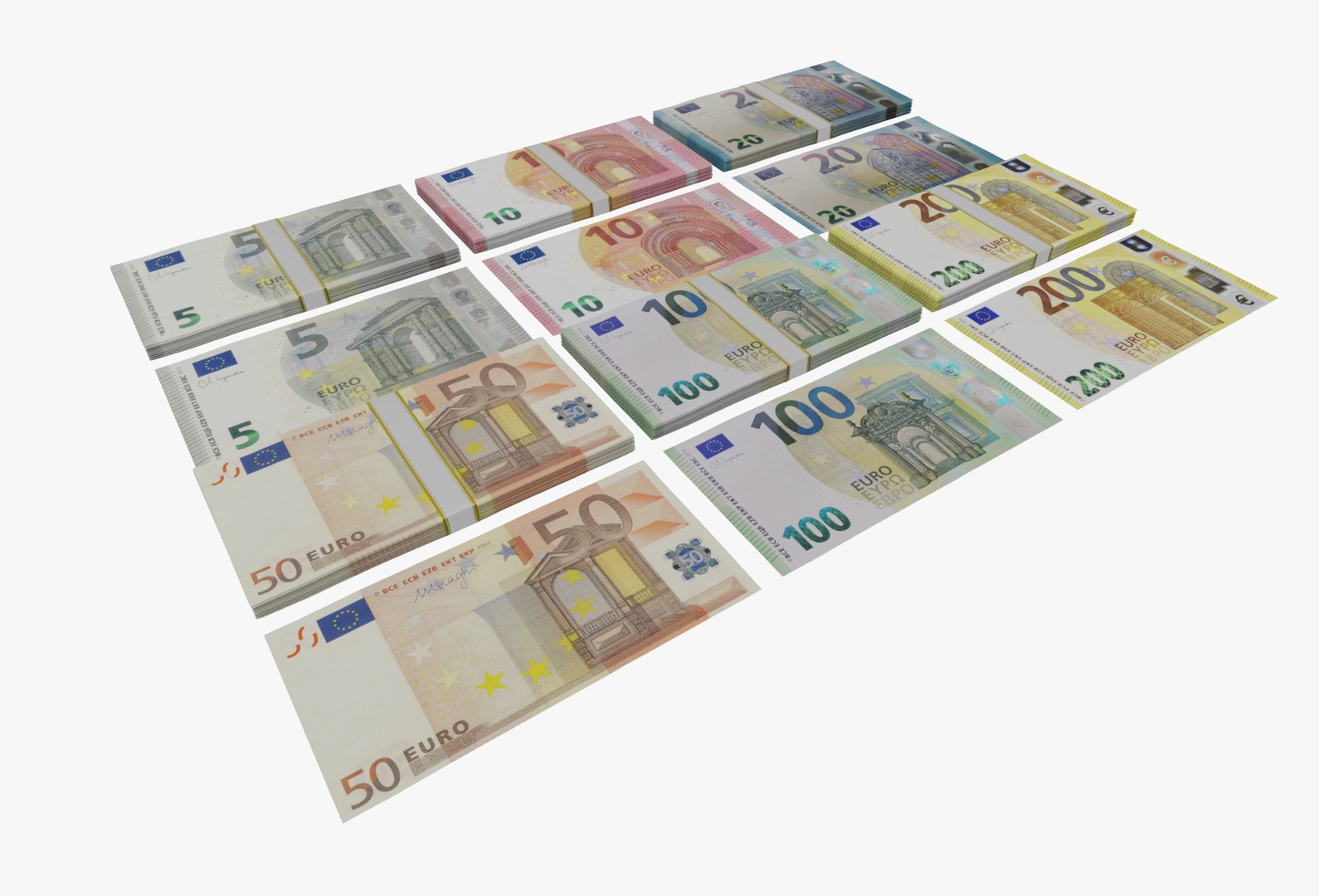 Banknotes Euro 3D - TurboSquid 1917822