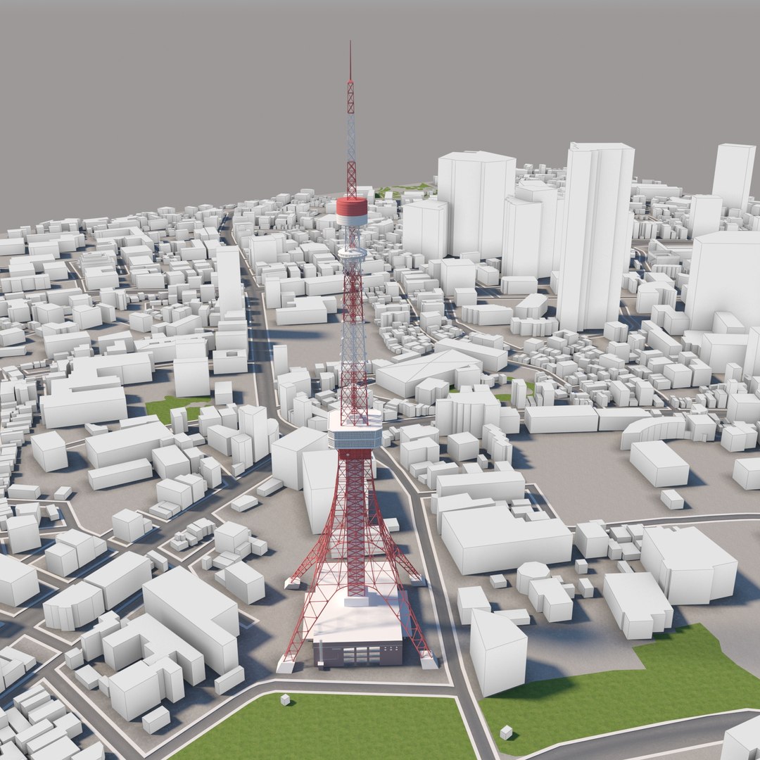 3D tokyo tower environment model - TurboSquid 1662315