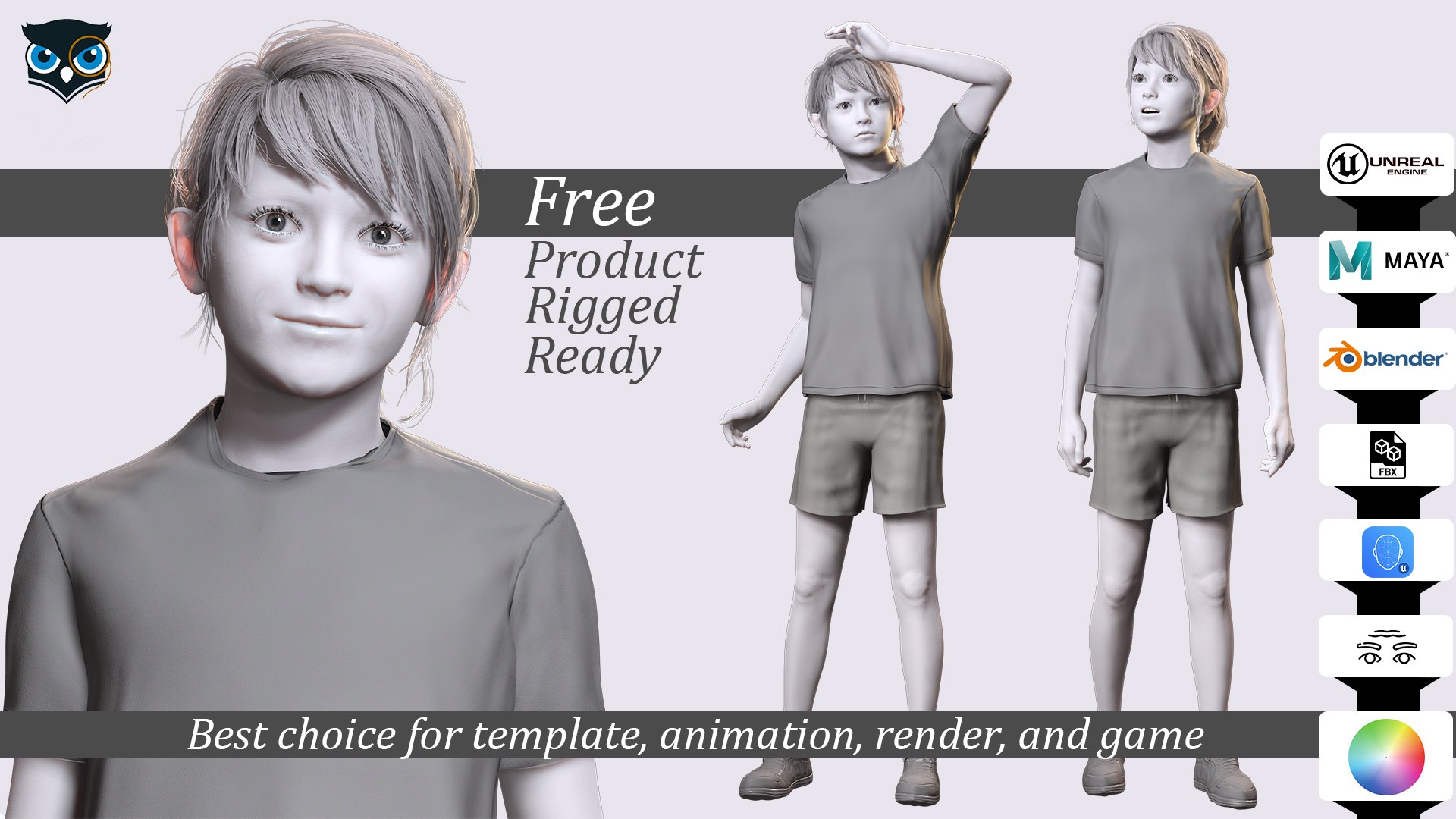 Free 3D Free Rigged 3D Girl Character Game Animation Ready Model ...