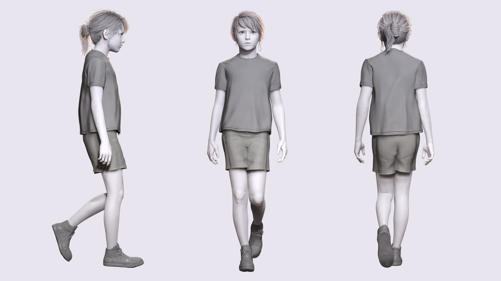 Free 3D Free Rigged 3D Girl Character Game Animation Ready Model ...