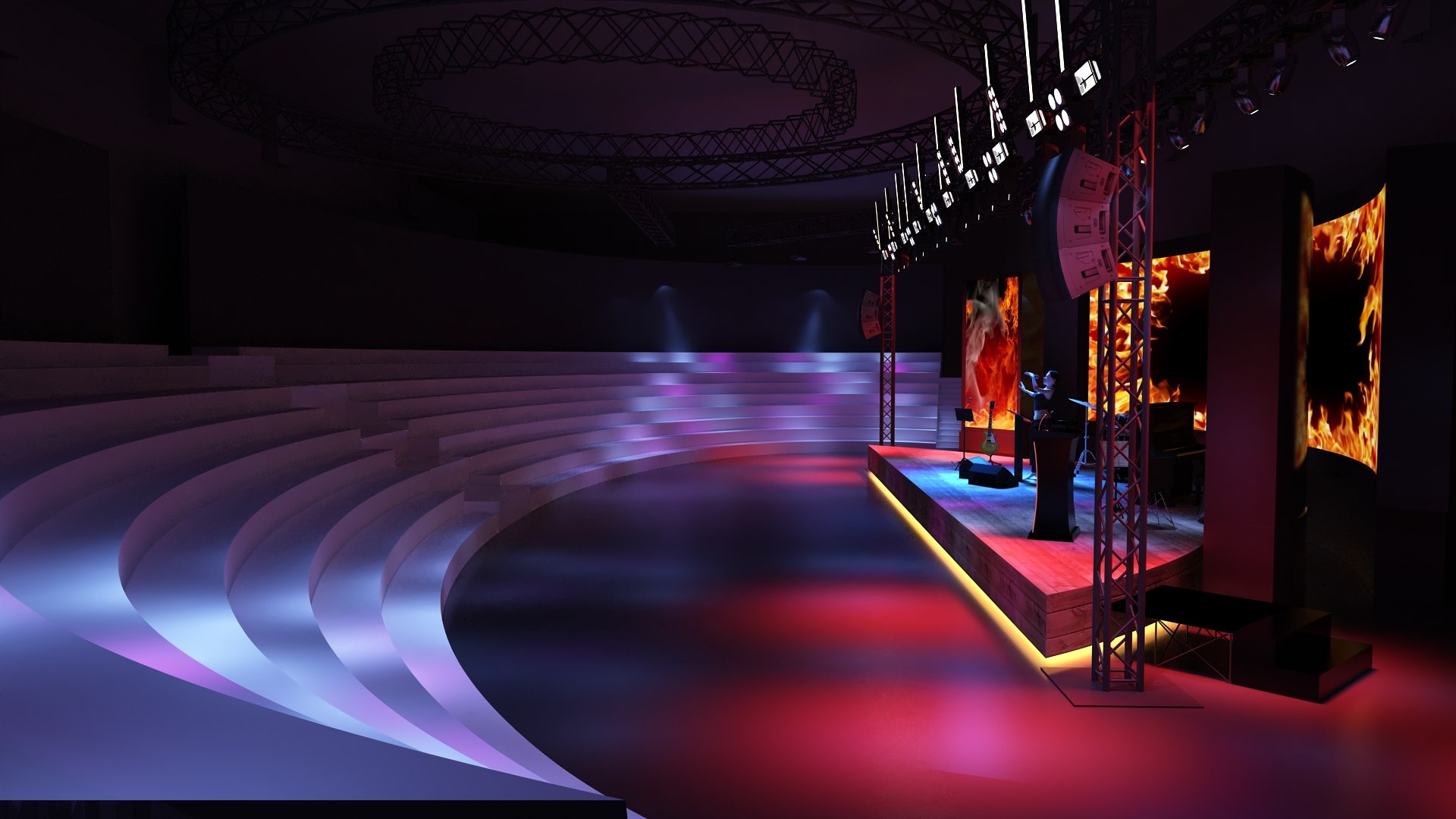 Concert Stage Model - TurboSquid 1790910