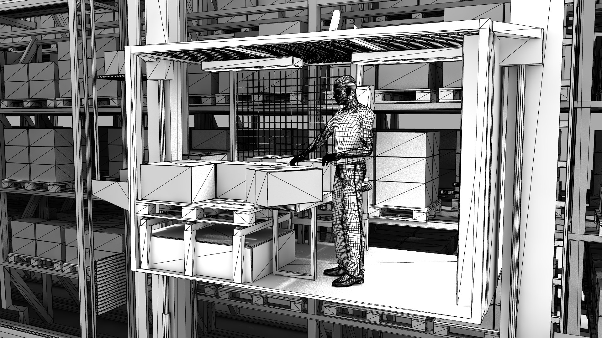 3D Model Warehouse Elevator - TurboSquid 1535624