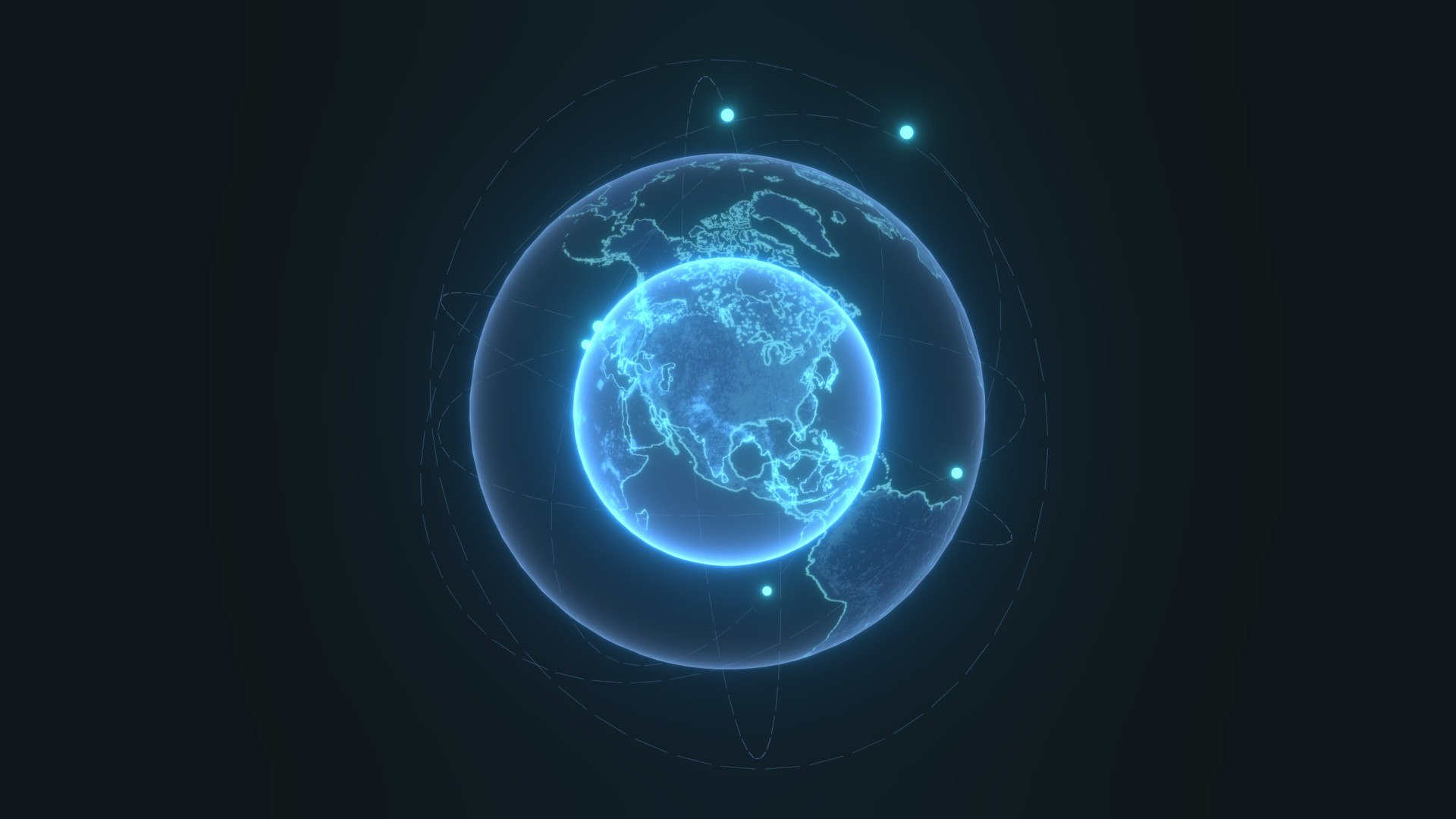 3D Animated Hologram Planet Earth No 7 Sci-Fi 3D Model 8k Textures ...