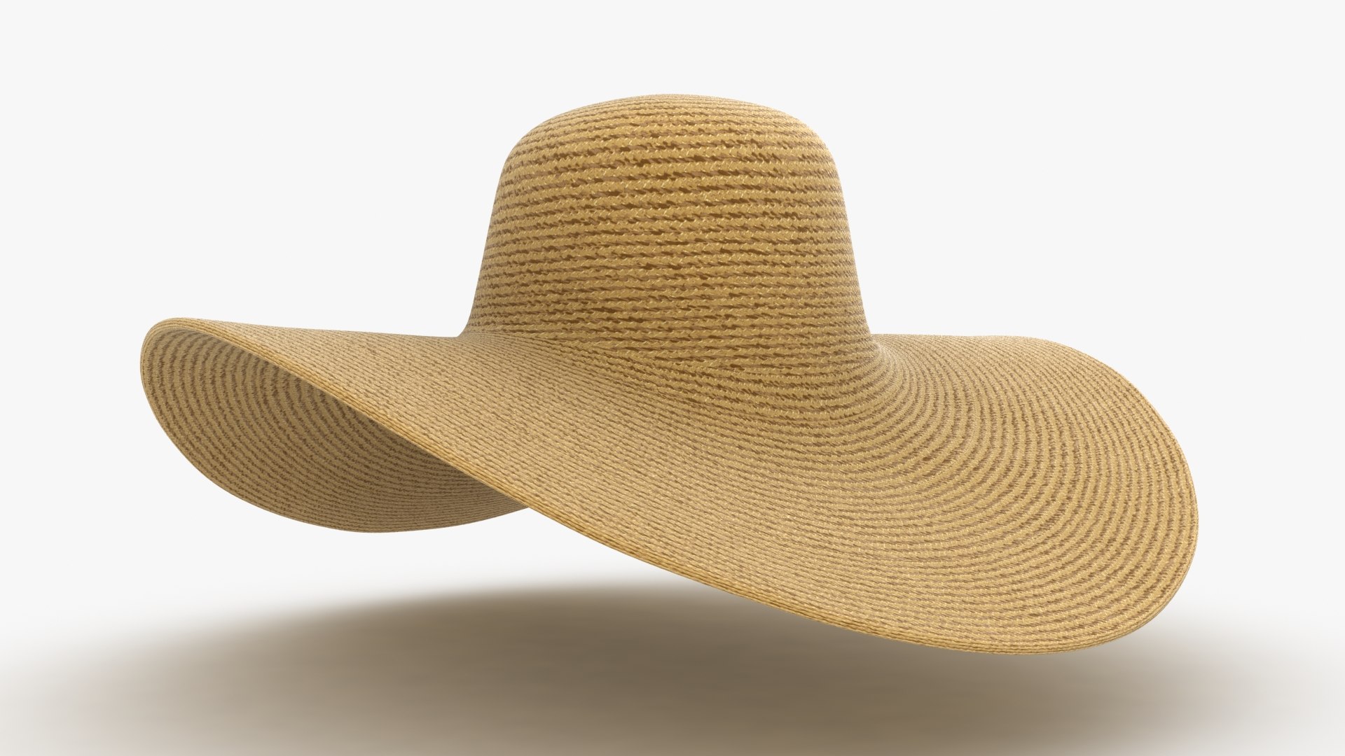 Beach Hat 01 Brown Beige 3D Model - TurboSquid 2014791
