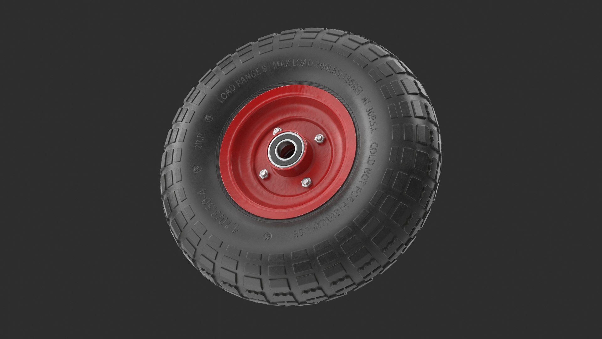 3D model Pneumatic Cart Wheel 3D Model - TurboSquid 1960103