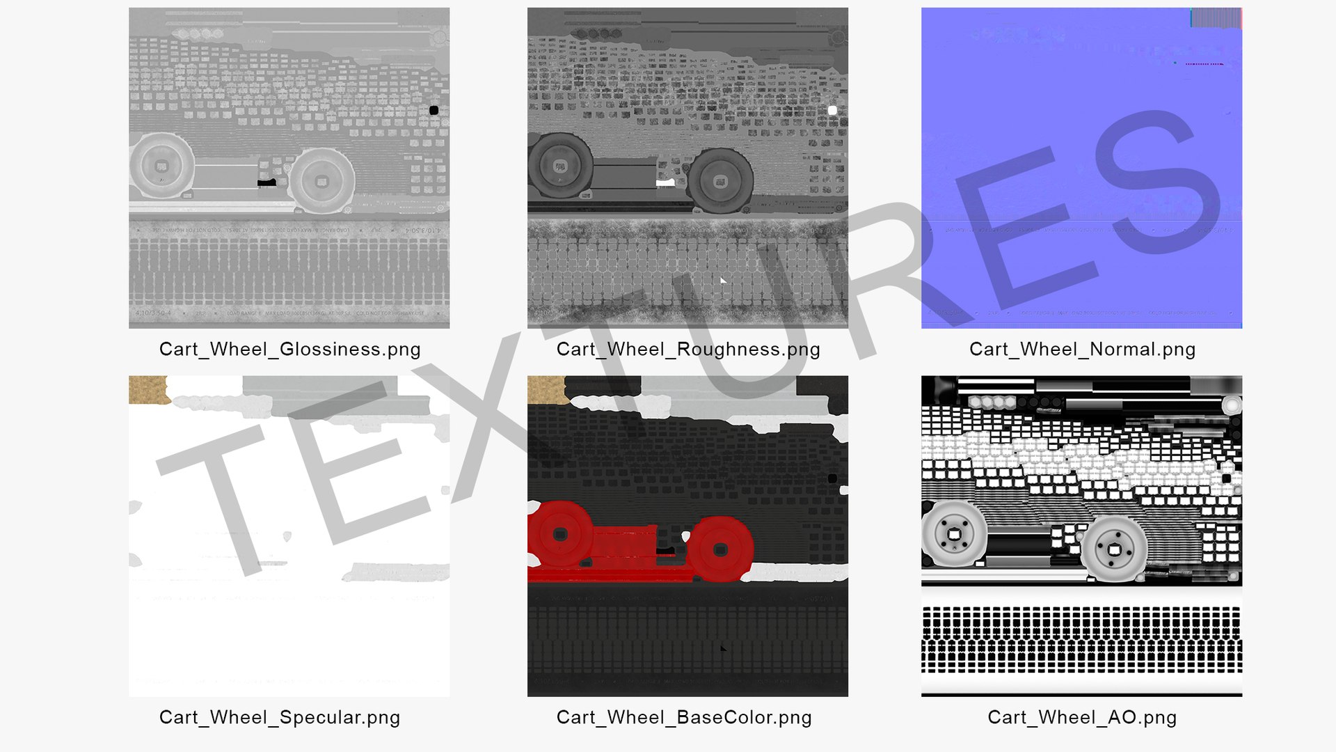 3D model Pneumatic Cart Wheel 3D Model - TurboSquid 1960103