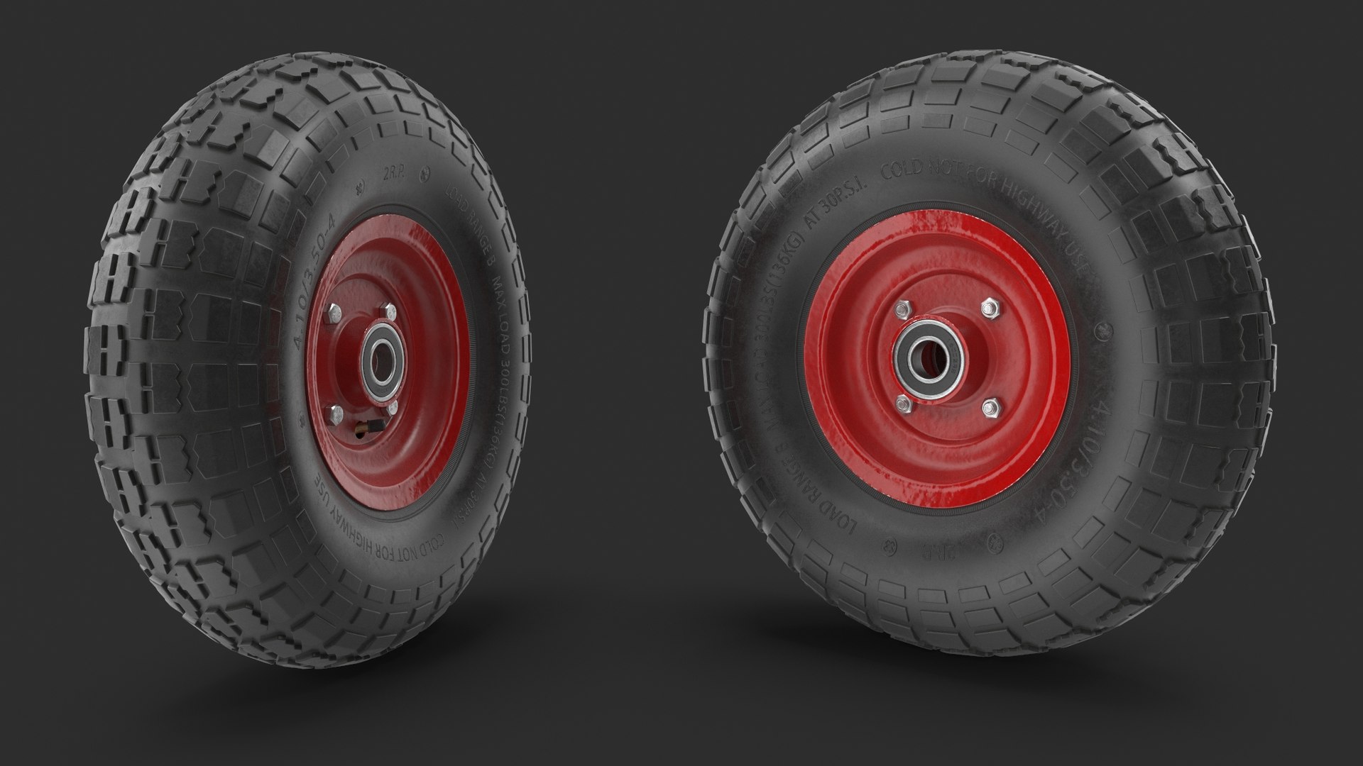 3D model Pneumatic Cart Wheel 3D Model - TurboSquid 1960103