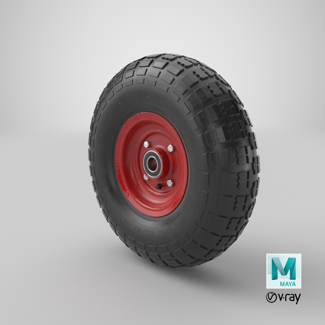 3D model Pneumatic Cart Wheel 3D Model - TurboSquid 1960103