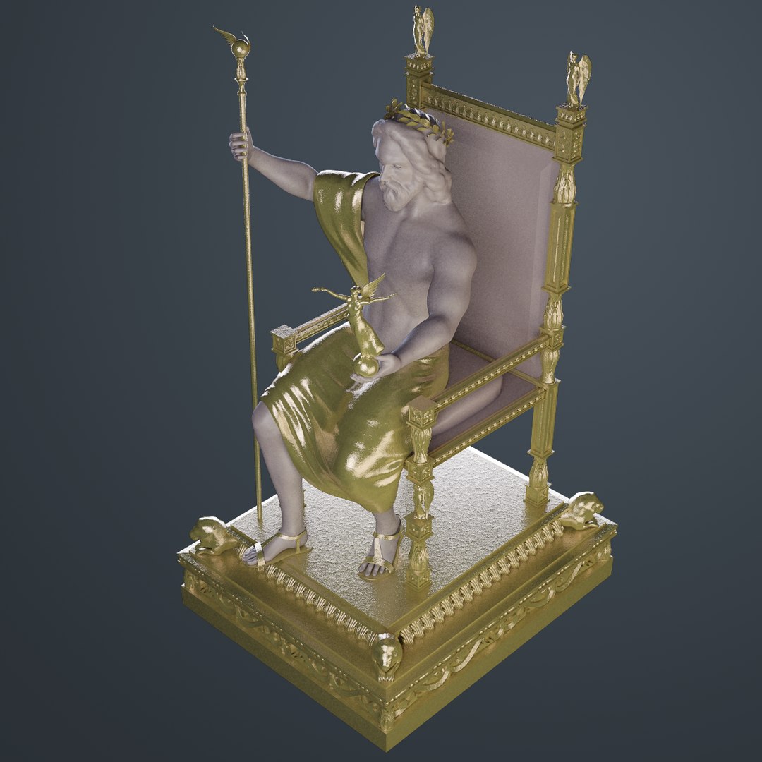 Ancient Statue Zeus 3d Model