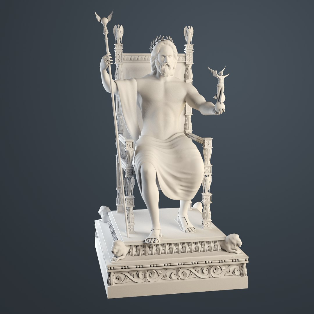 Ancient Statue Zeus 3d Model
