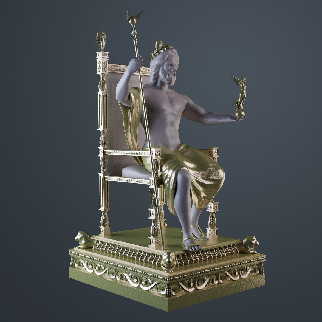 Ancient Statue Zeus 3d Model