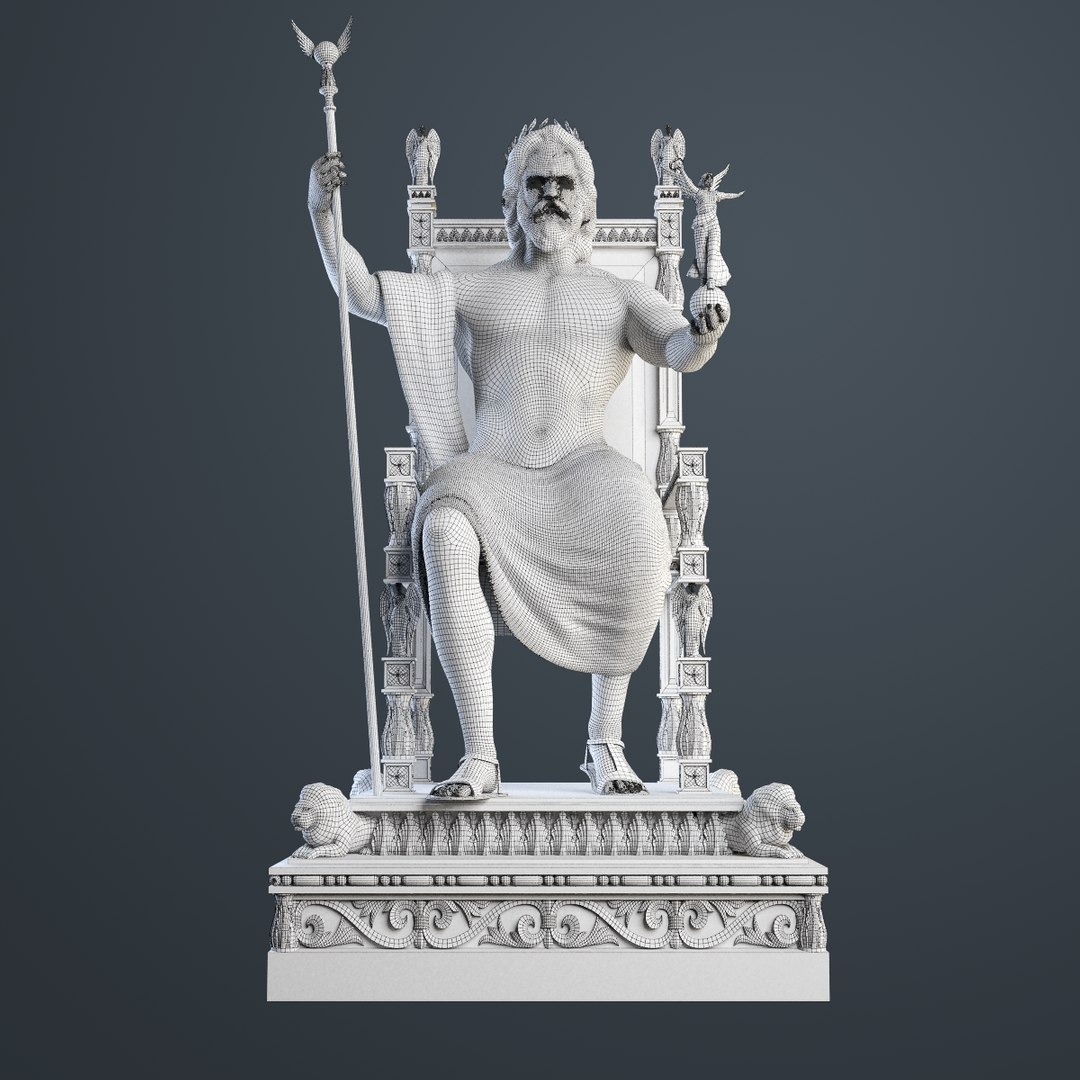 Ancient Statue Zeus 3d Model