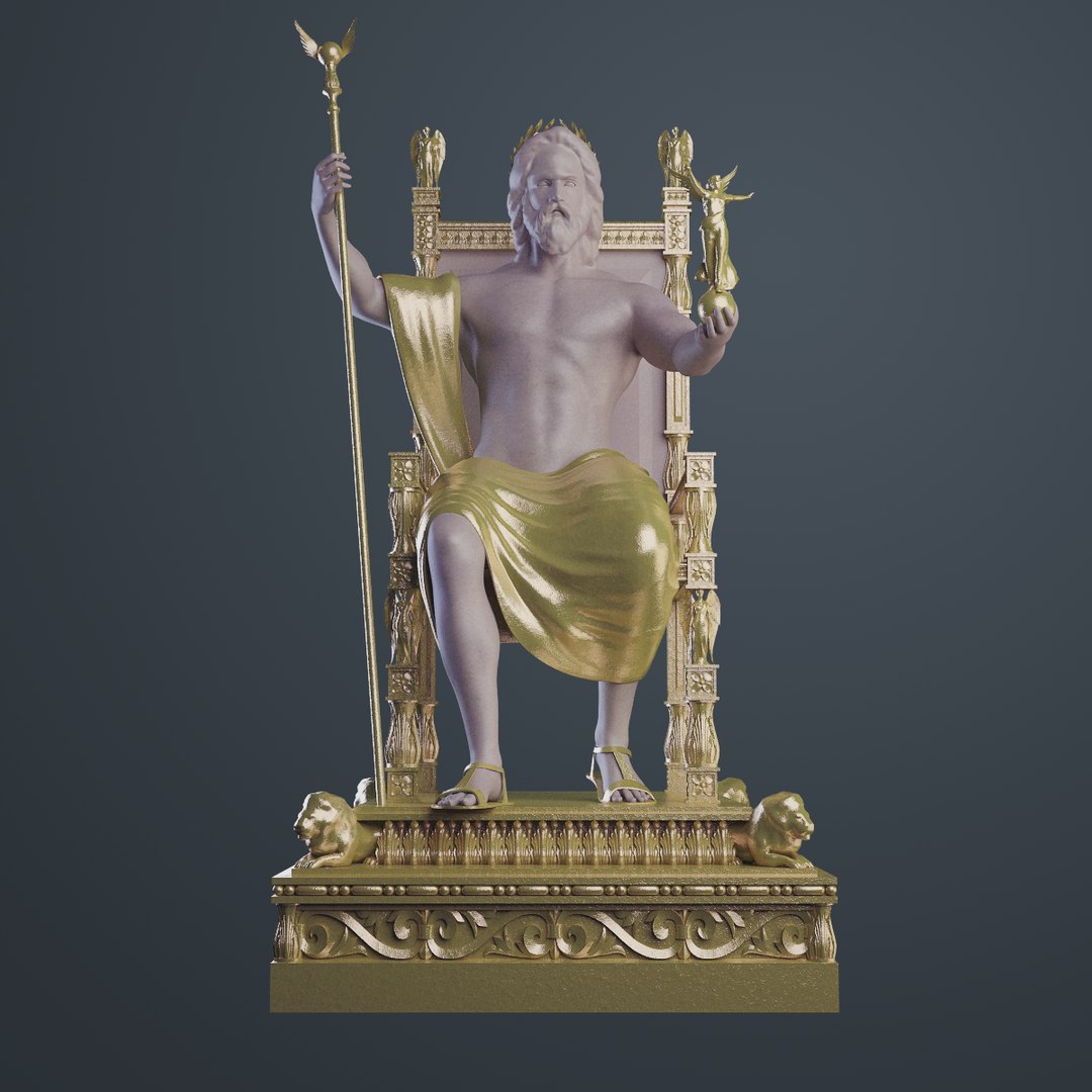 Ancient Statue Zeus 3d Model