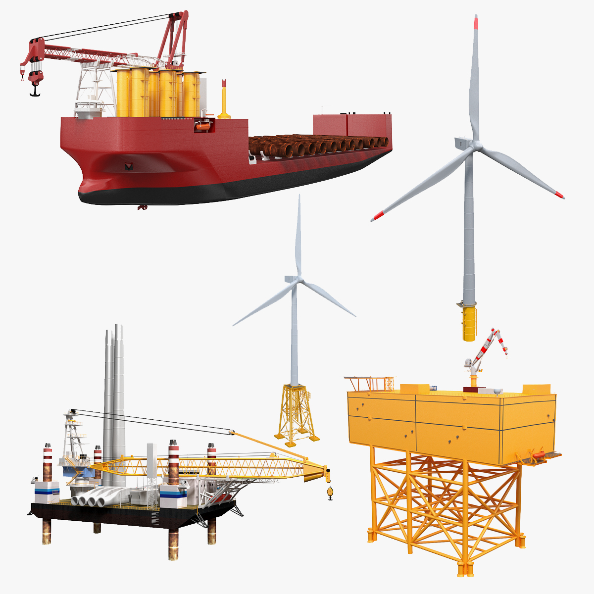 Offshore Wind Farm Collection II 3D model - TurboSquid 1879346