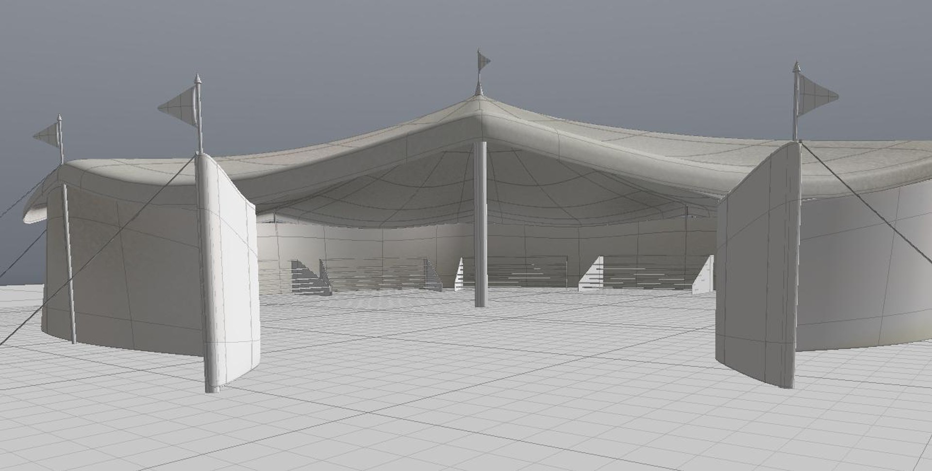 3d Carnival Tent Model