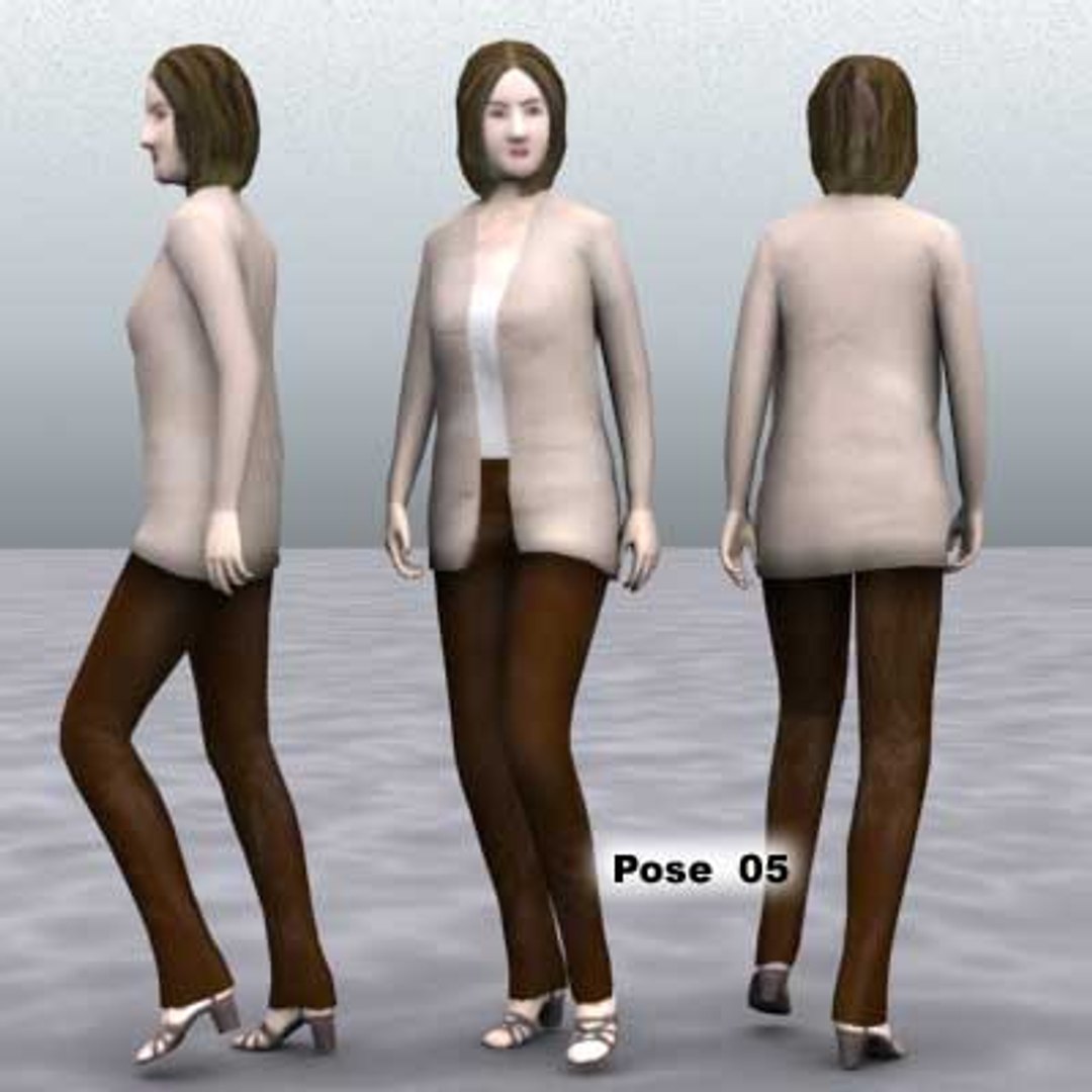 Human Female Girl 3d Model