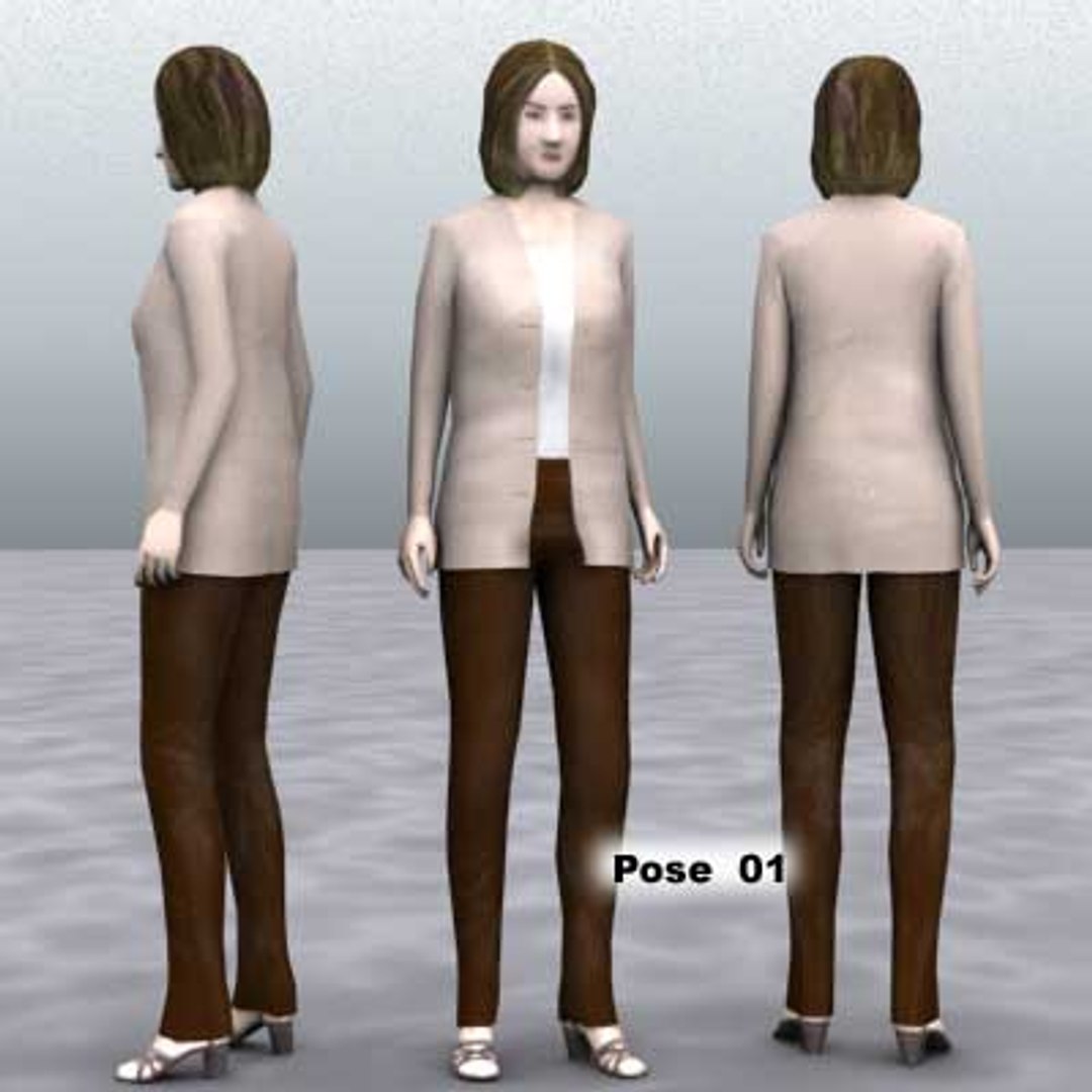 Human Female Girl 3d Model