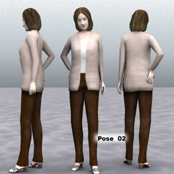 human female girl 3d model