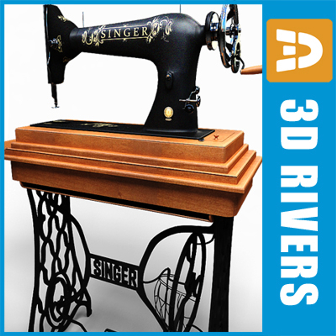 3d model foot singer sewing machine