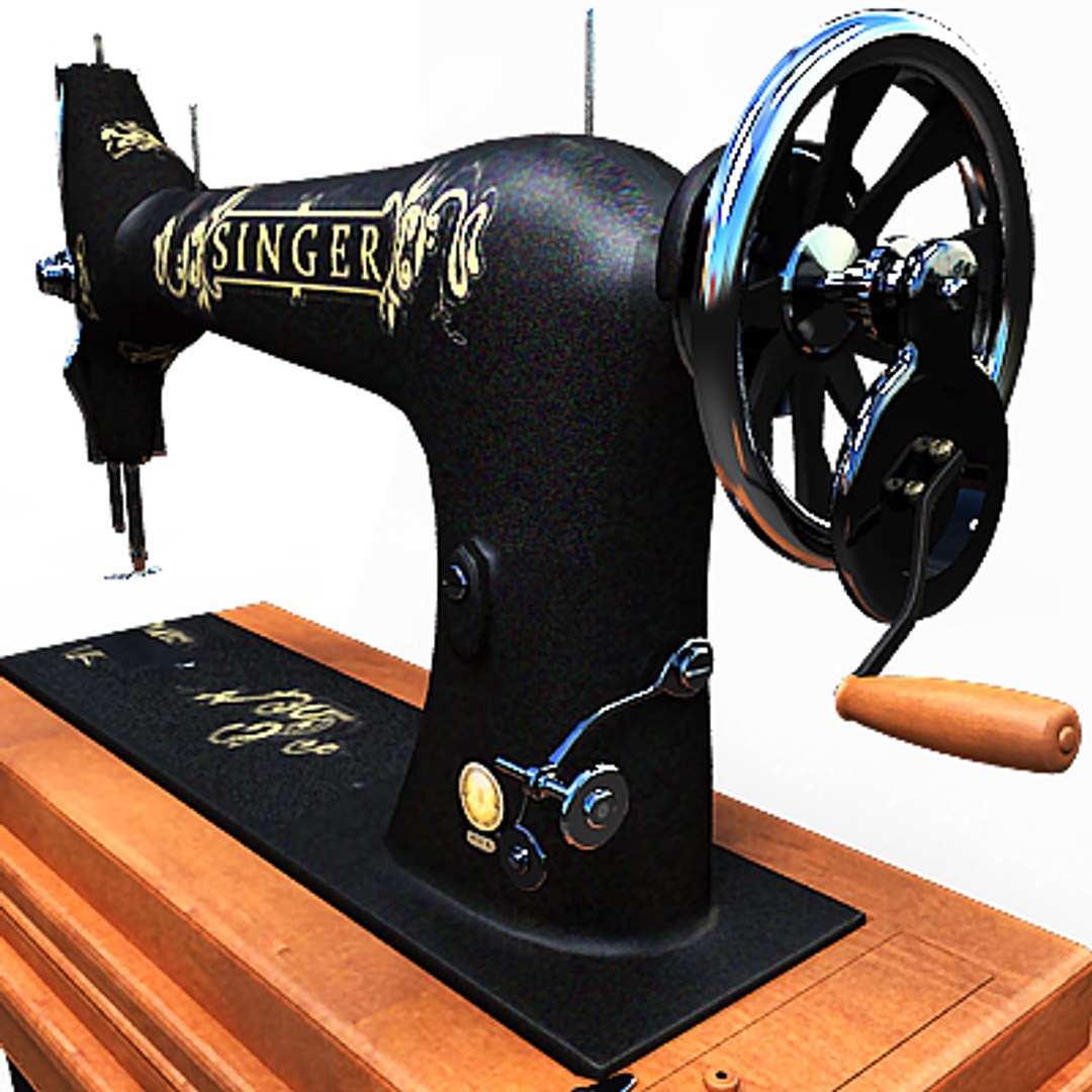 3d model foot singer sewing machine