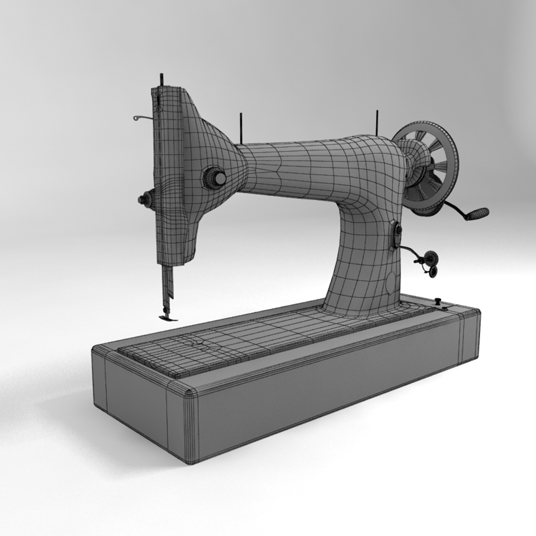 3d model foot singer sewing machine