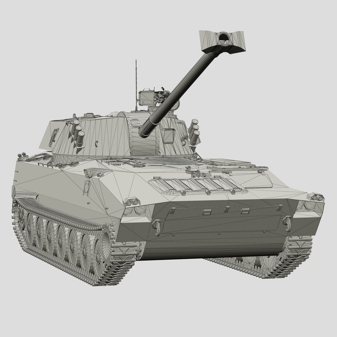2s34 hosta artillery model - TurboSquid 1201169