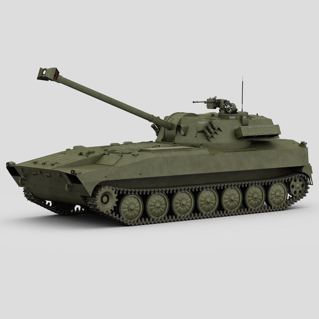 2s34 hosta artillery model - TurboSquid 1201169