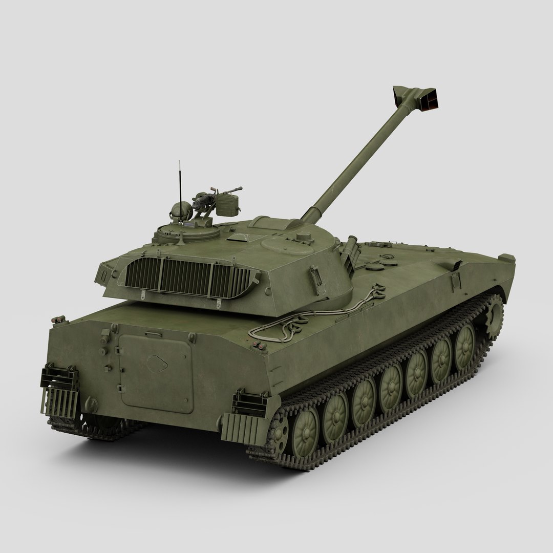 2s34 hosta artillery model - TurboSquid 1201169